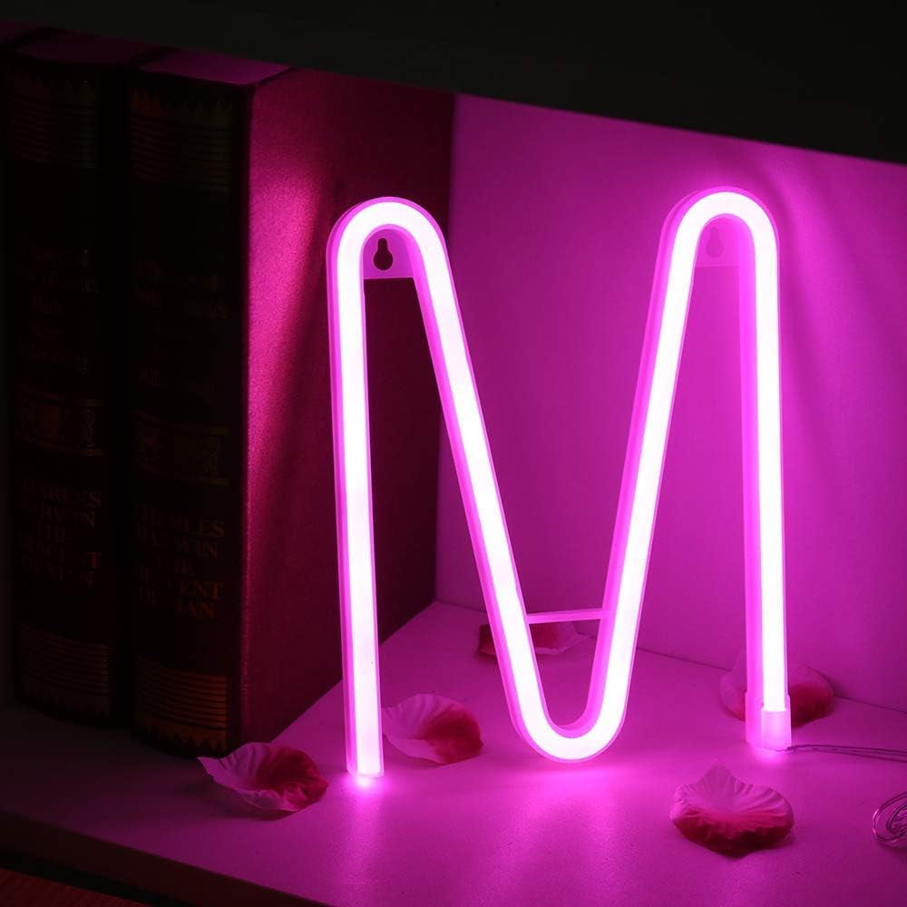 Huiyi Upgraded Version Neon Letter, LED Alphabet Letter Lights USB ...
