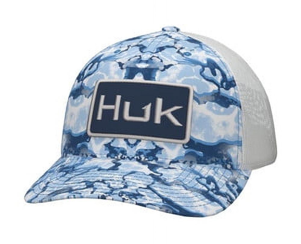 Huk Men's Inside Reef Camo Trucker Hat - Azure Blue - Walmart.com