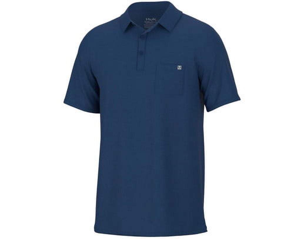 Huk Men's Waypoint Polo - Short Sleeve - Set Sail - Walmart.com