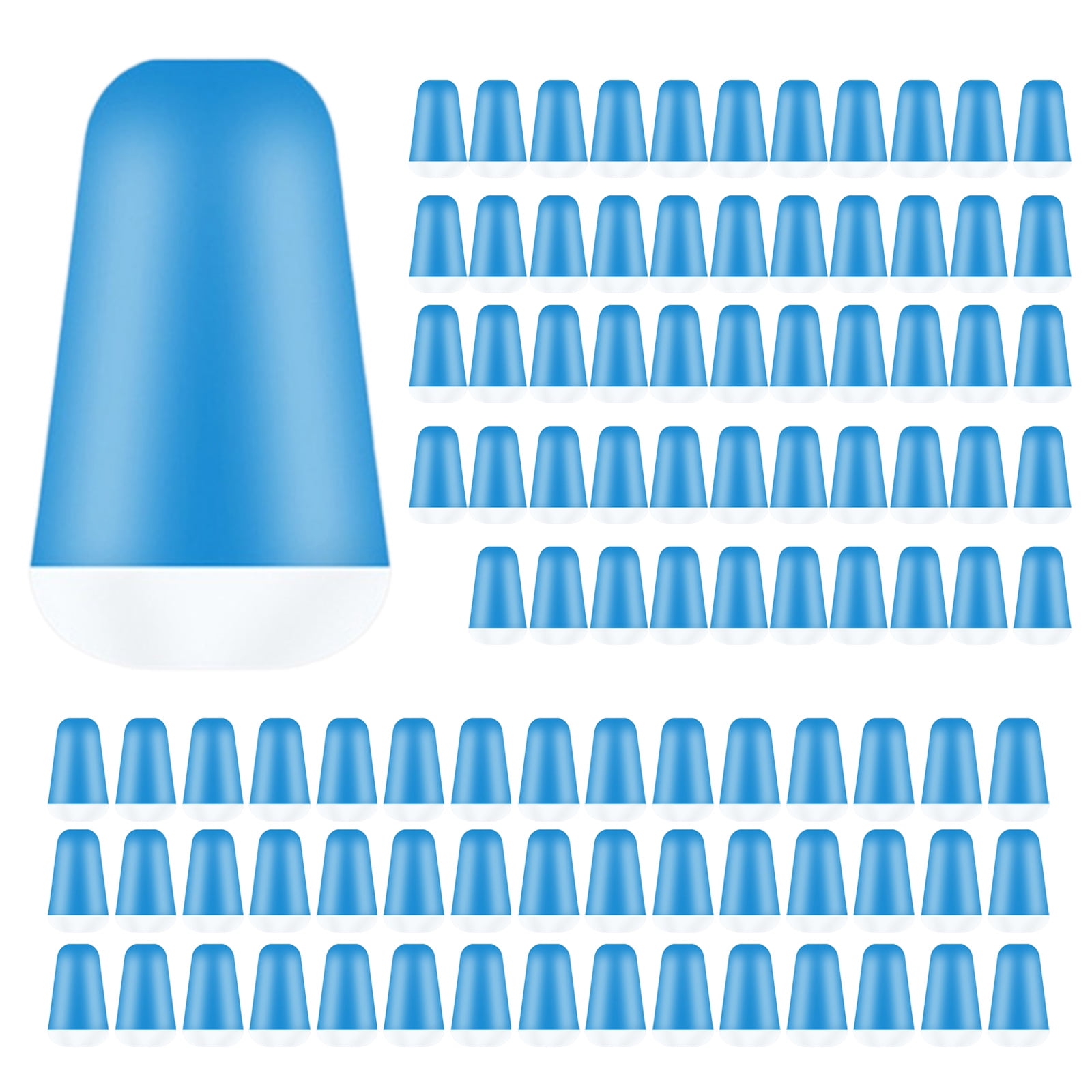 Hukai 100Pcs Rubber Fishing Bobbers Stopper Float Stops Color Oval ...