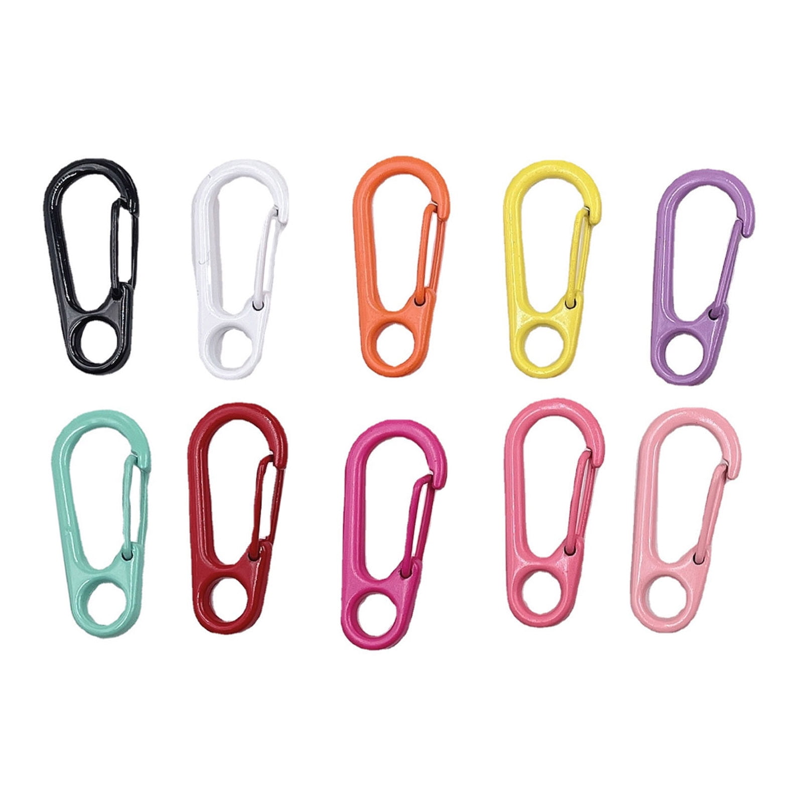 Hukai 10pcs Small Carabiner Clip Tiny Paracord Hanging Clip Keychains Carabiners for Keychains ...