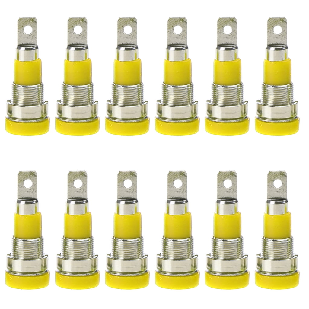Hukai 12pcs 4mm Banana Socket Female Adapter Panel Mount Binding Post ...