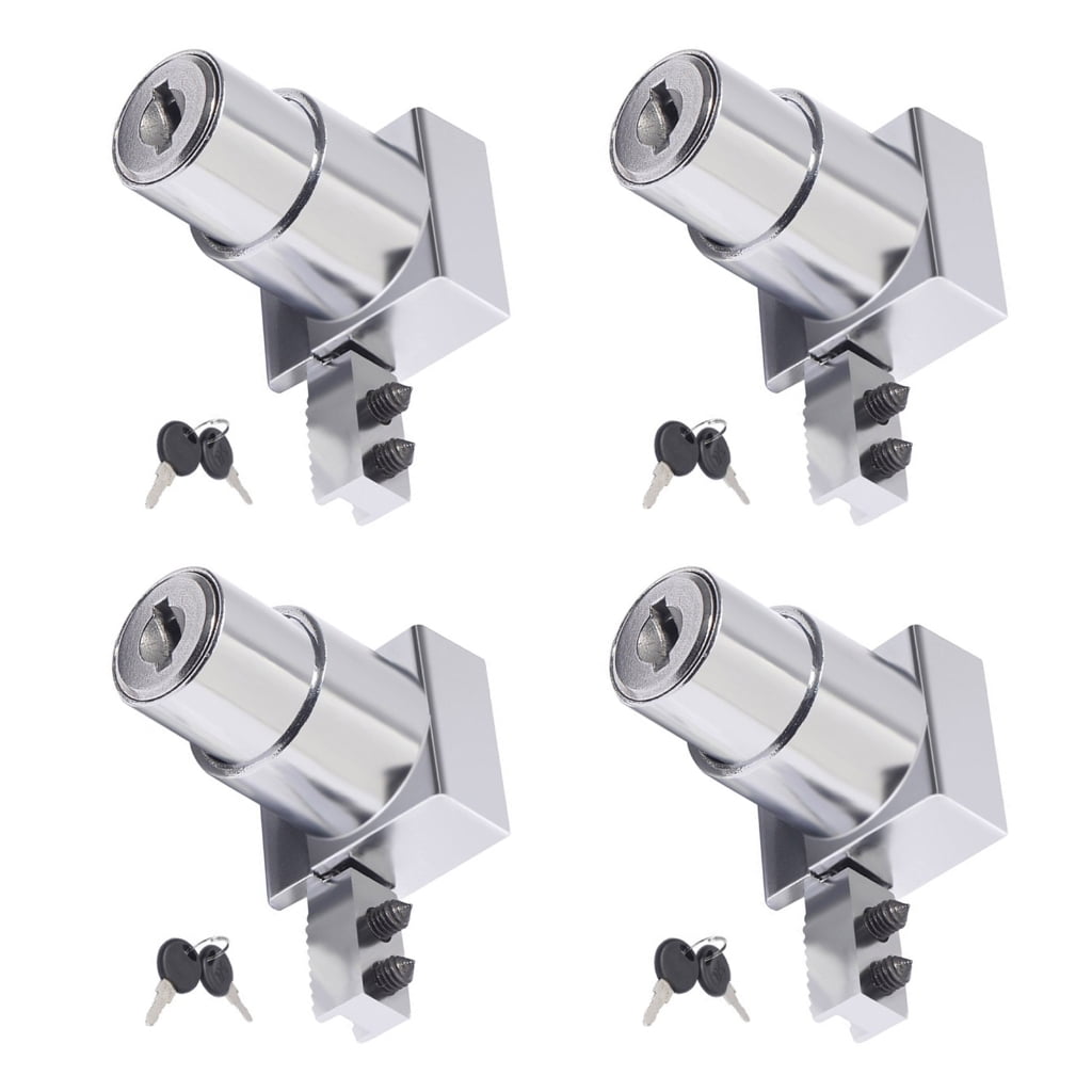 Hukai 4Pcs Plunger Push Lock with Key for Sliding Glass Door Display ...