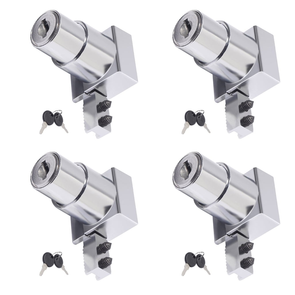 Hukai 4Pcs Plunger Push Lock with Key for Sliding Glass Door Display ...