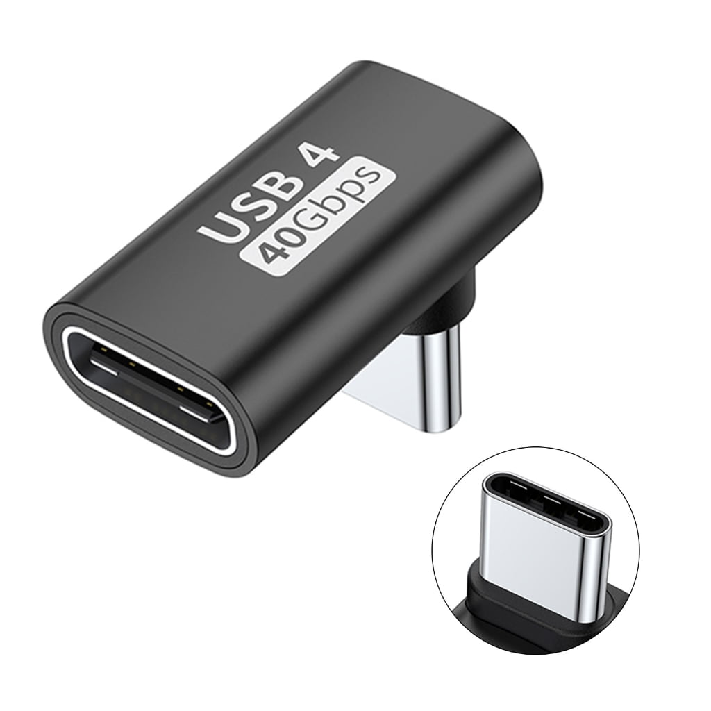 Hukai 90 Degree USB C to USB C Adapter 40Gbps USB C Female to USB Male ...