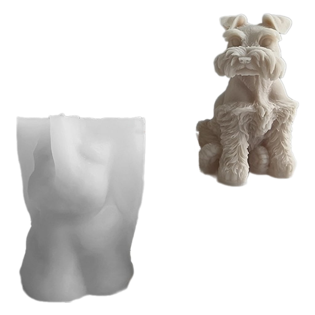 Hukai Animal Candle Mold 3D Animal Dog Resin Silicone Moulds for DIY ...