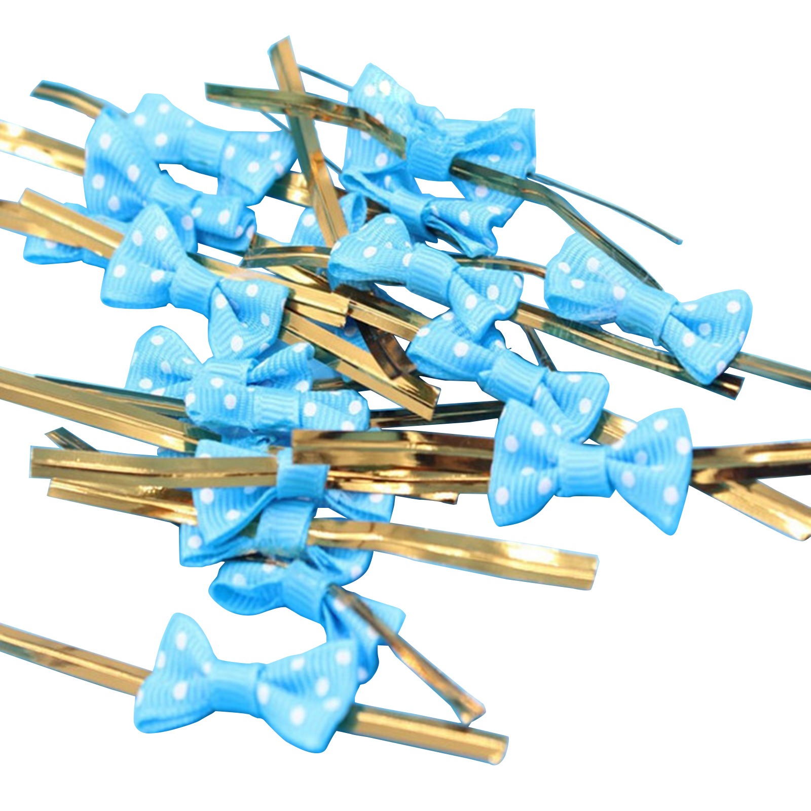 Hukai Bow Tie Wrapping Golden Wire 100pcs Binding Lollipop Candy ...
