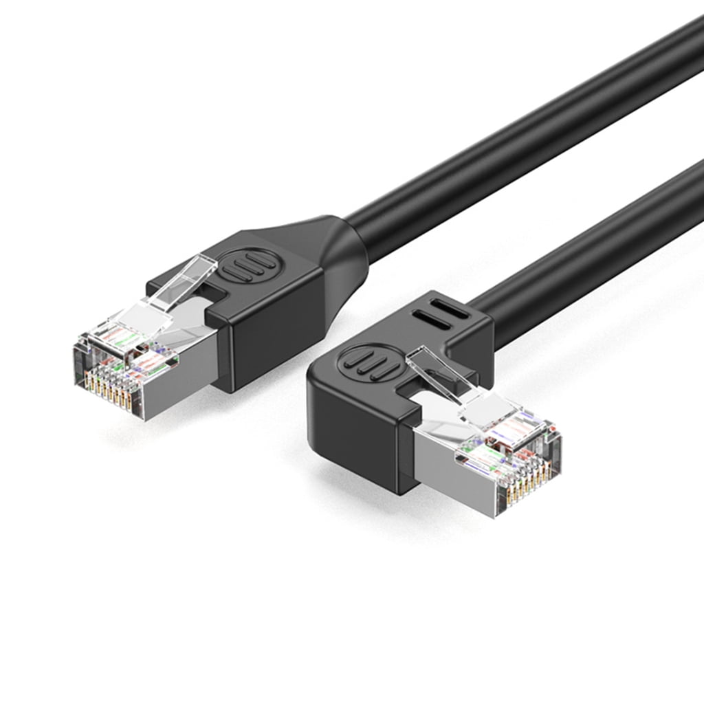 Hukai Cat5e Ethernet Networking Cable Right Angles 45 Connectors Highly ...