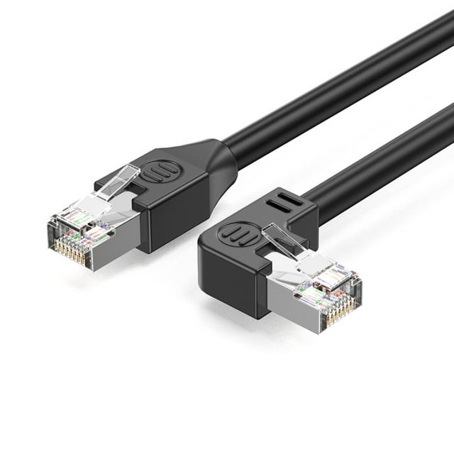Hukai Cat5e Ethernet Networking Cable Right Angles 45 Connectors Highly ...