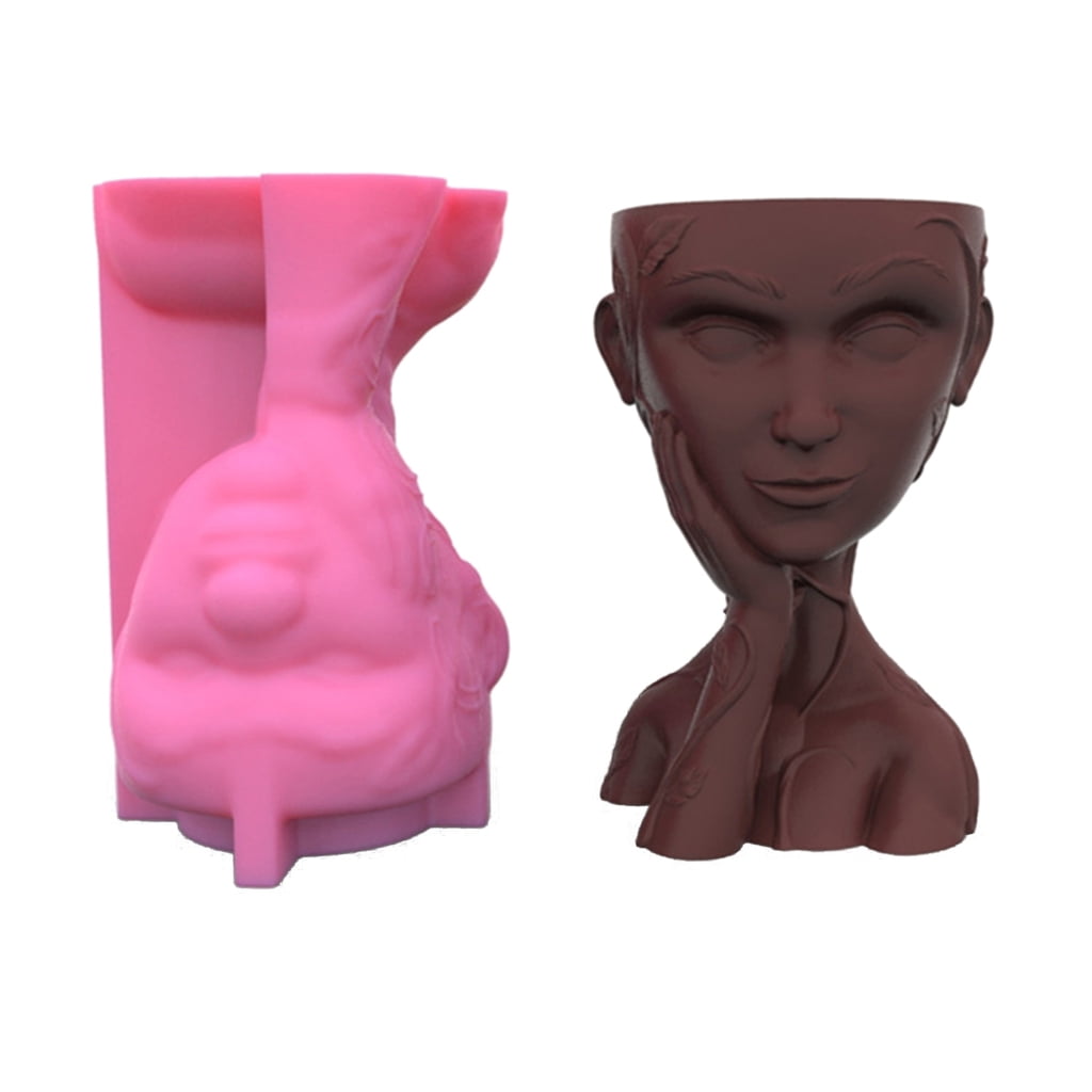 Hukai Cheek Support Thinker Flower Mold Table Ornament Mold Plaster ...