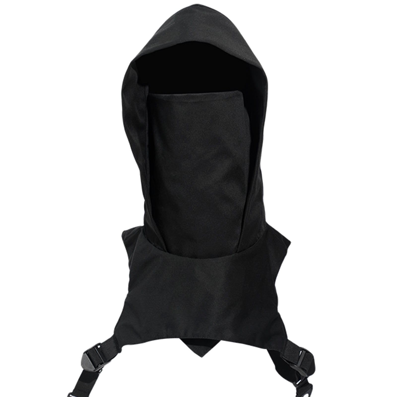 Hukai Cosplay Hooded Turtleneck Medieval Collar Black Cowl Simple ...