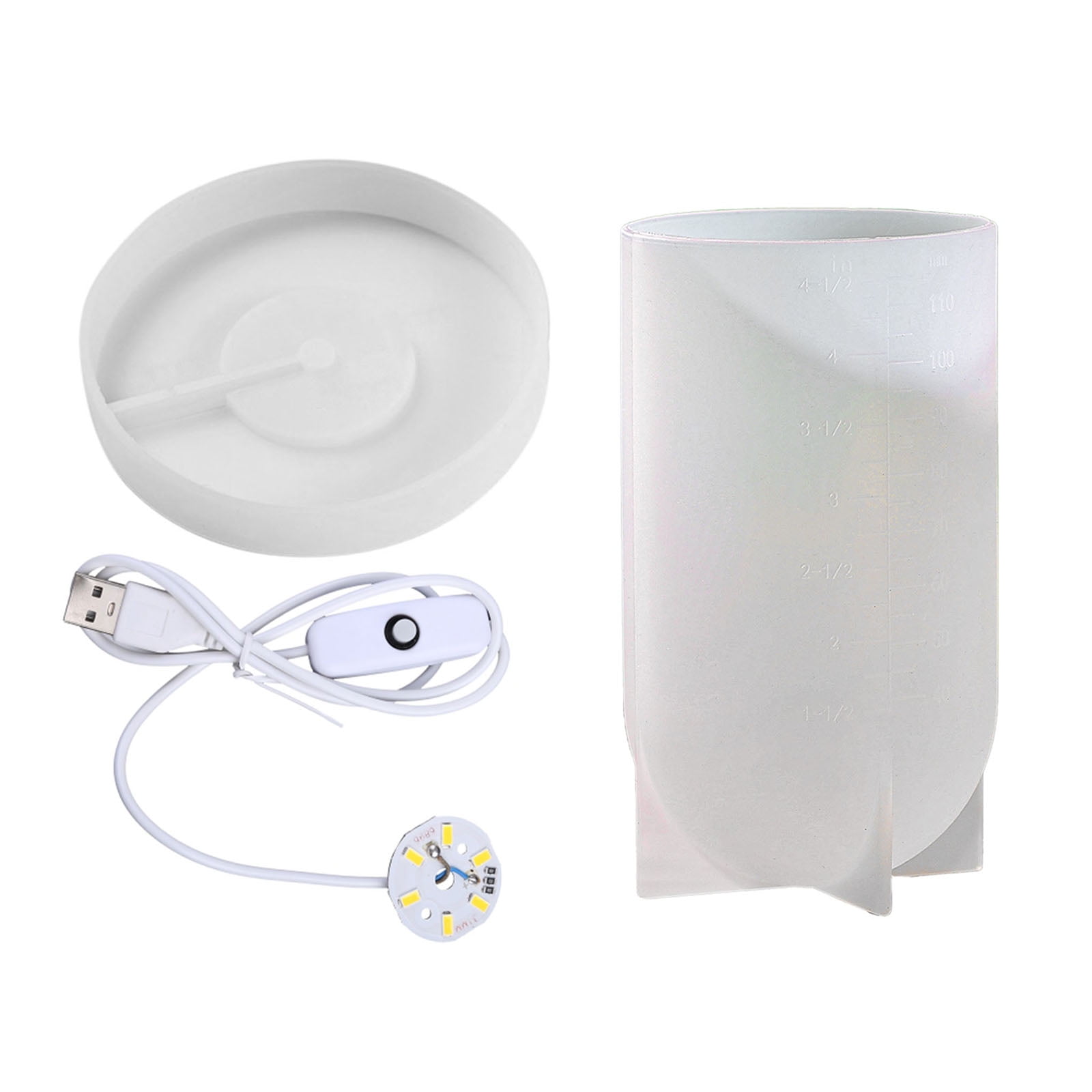 Hukai Cylinder Light Resin Mold,Round Silicone Molds for Resin,Table ...