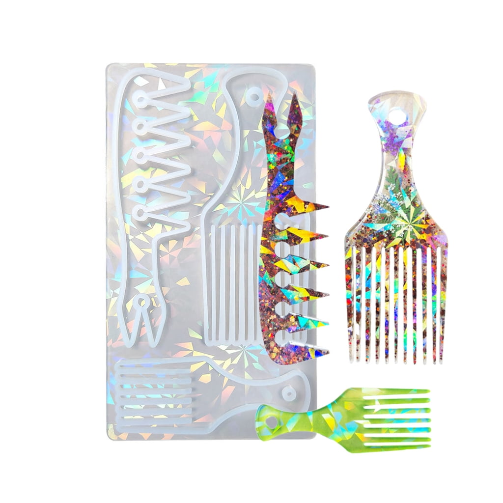 Hukai DIY Pet Grooming Tool Silicone Mold Pet Hair Comb Resin Molds ...