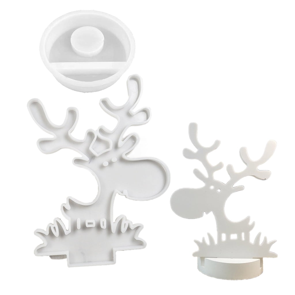 Hukai Deer Head Candlestick Mold Silicone Candle Holder Mould Easy to ...