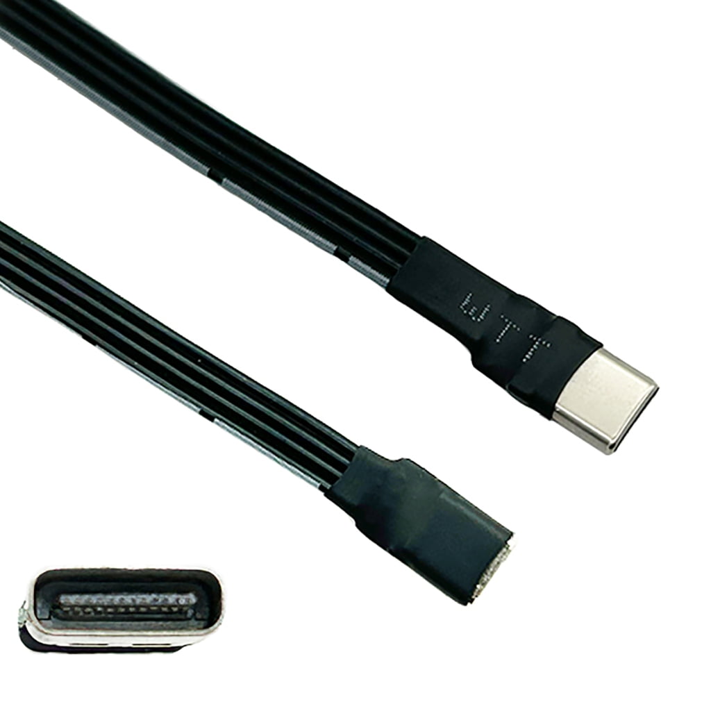 Hukai Flat USB C Charging Cable Type C Male to Female 18W Charging ...