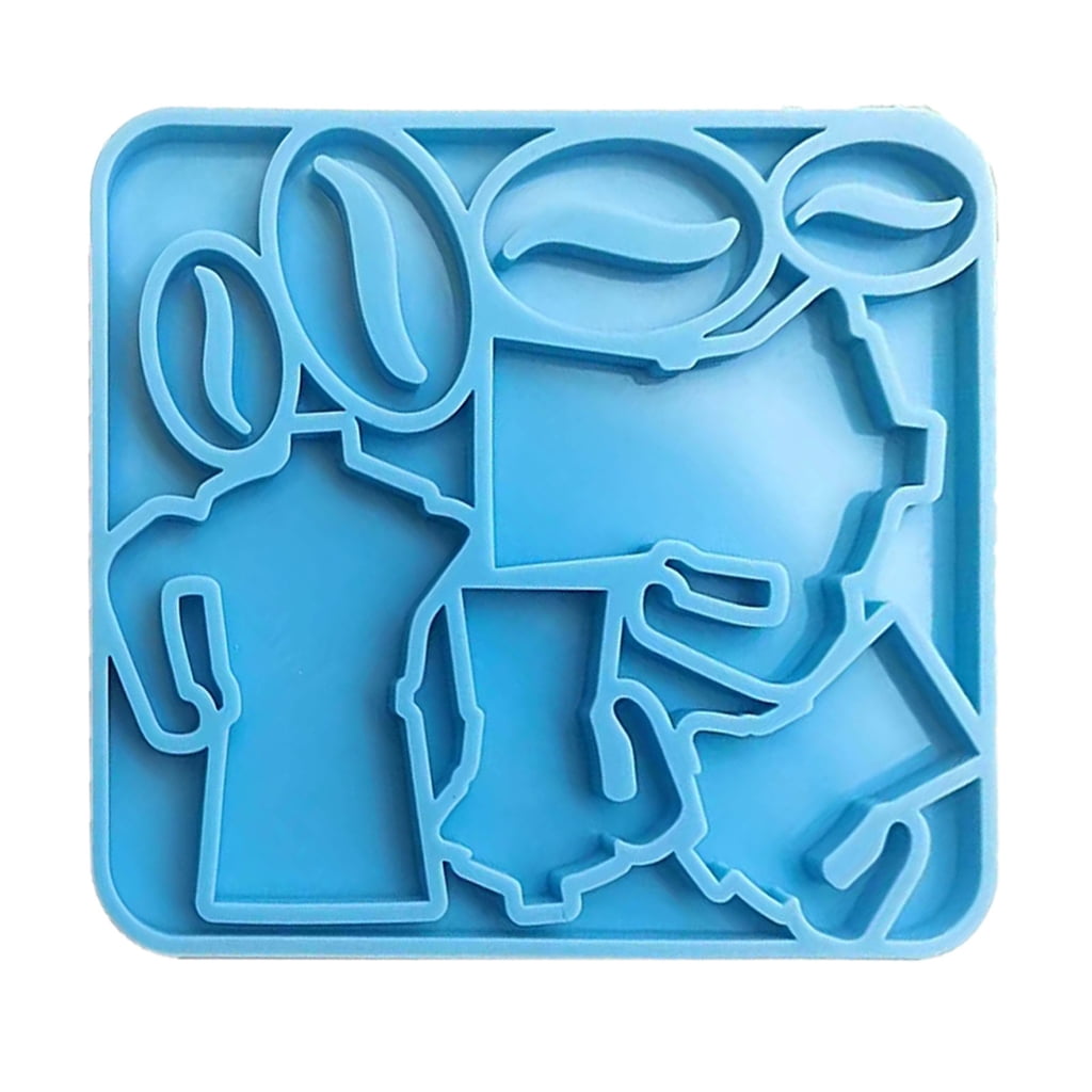 Hukai Keychains Pendant Silicone Mold Coffee Bean Pot Shape Resin Epoxy ...
