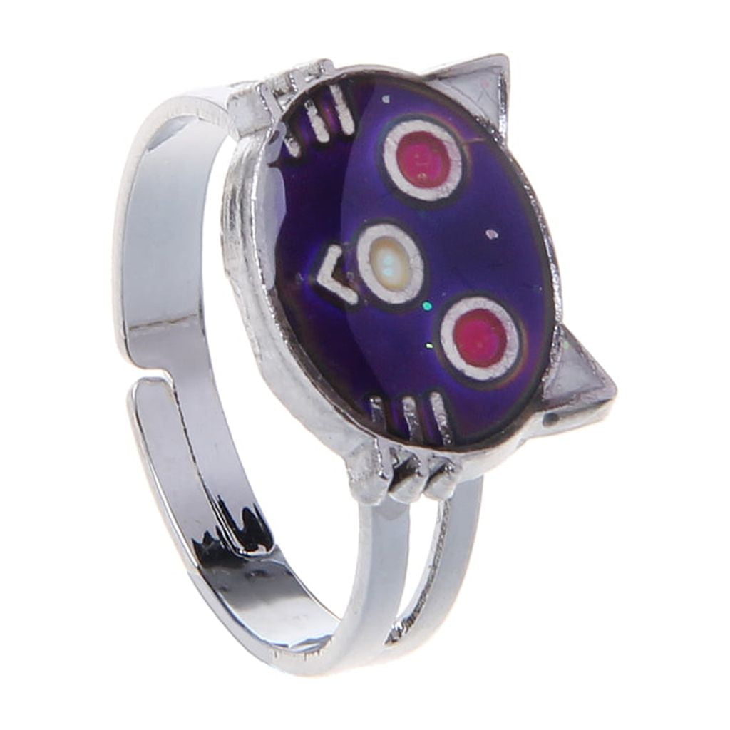 Hukai Kitten for Cat Mood Rings Color Change Adjustable Temperature ...
