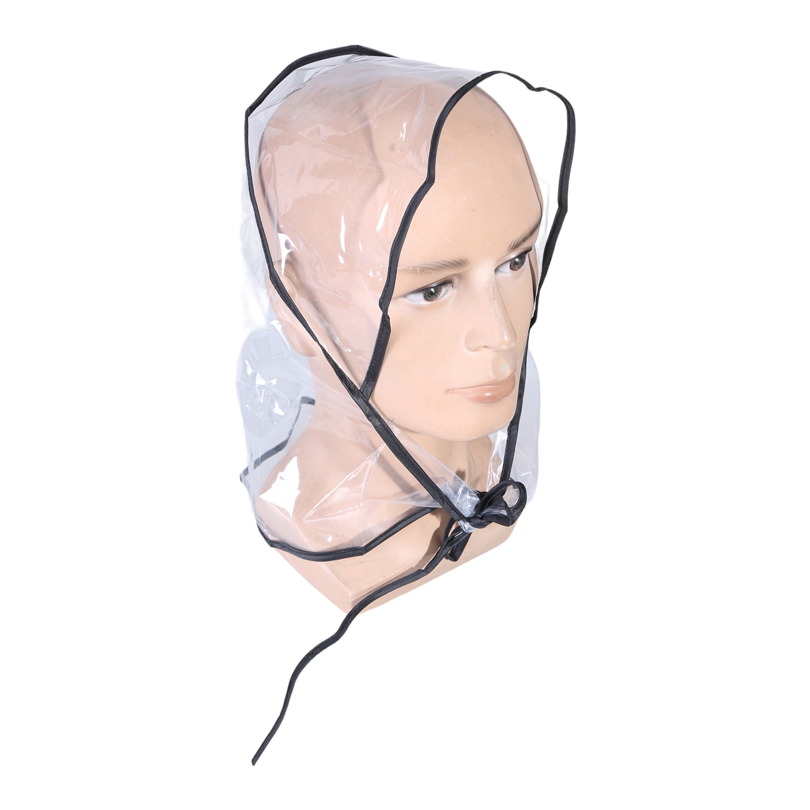Hukai Light PVC Rain Hat with Full Visors for Outdoor Use Clear Hoods ...