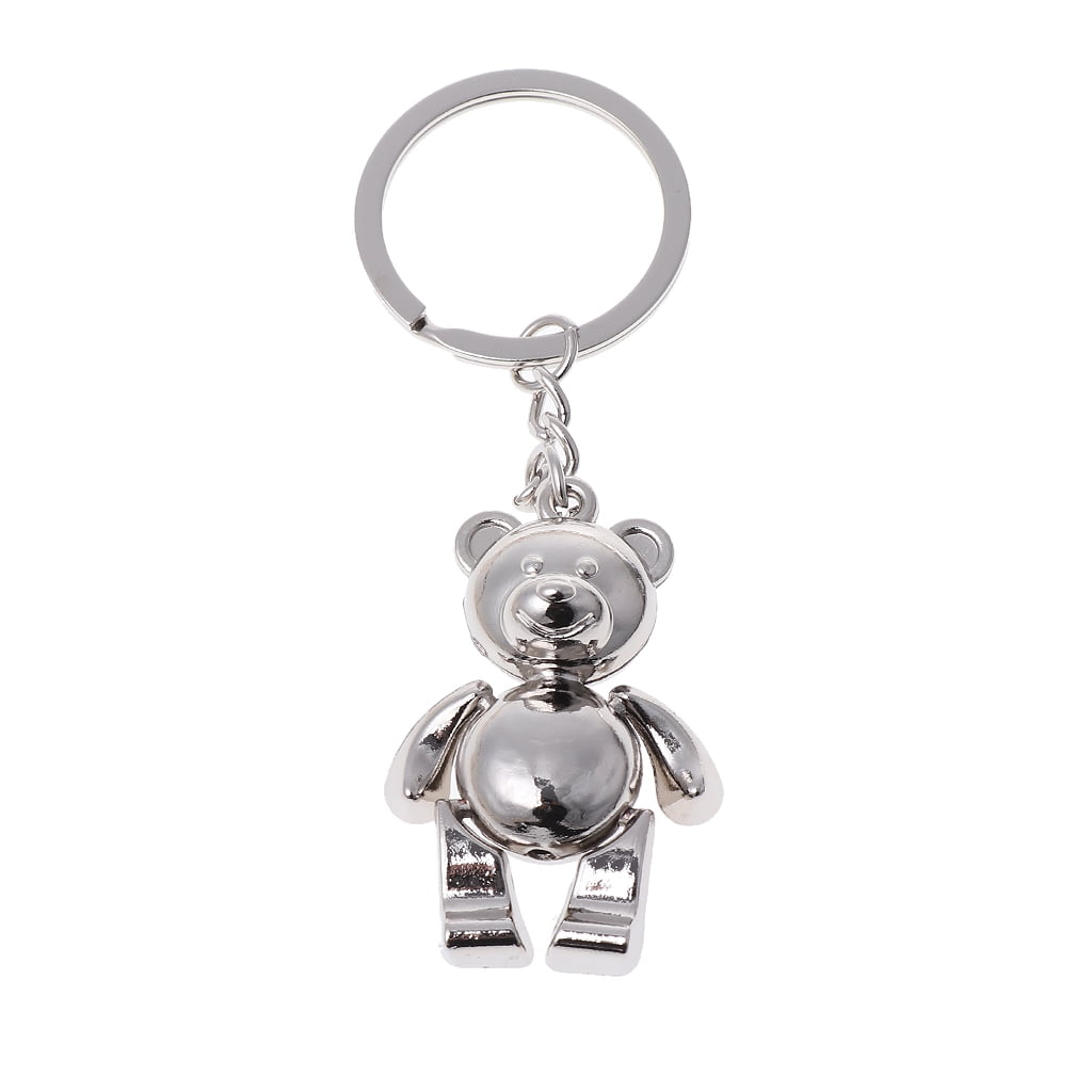Hukai Metal Movable Bear Keychain Nice Car for Key Fashion 3D Animal ...