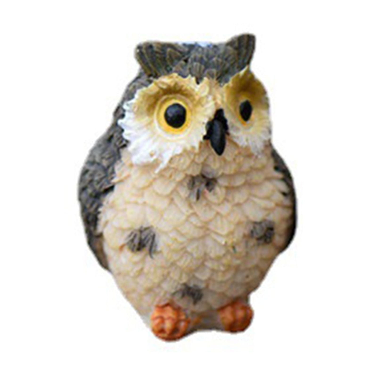 Hukai Miniature Resins Night Bird Figurine Fairys Garden Small Animal ...