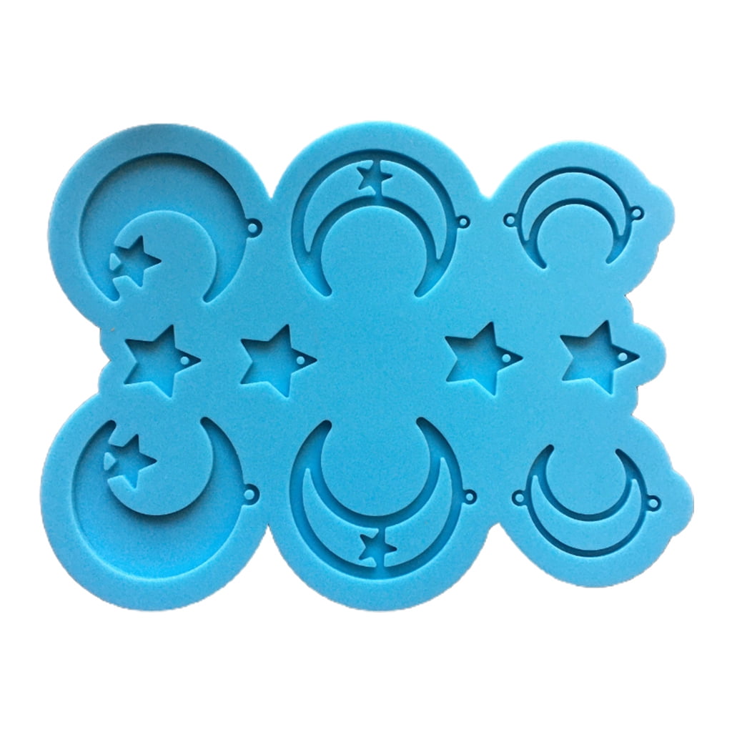 Hukai Moon Star DIY Earrings Silicone Mold Eardrops Danglers UV Crystal ...