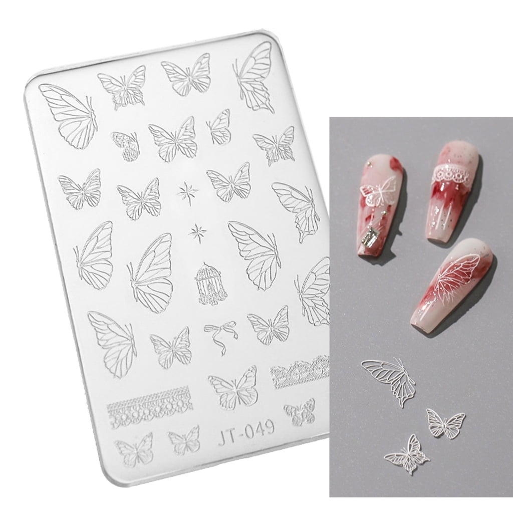 Hukai Nail Art Silicone Mold 3D Butterfly Flower Crystal Resin Molds ...