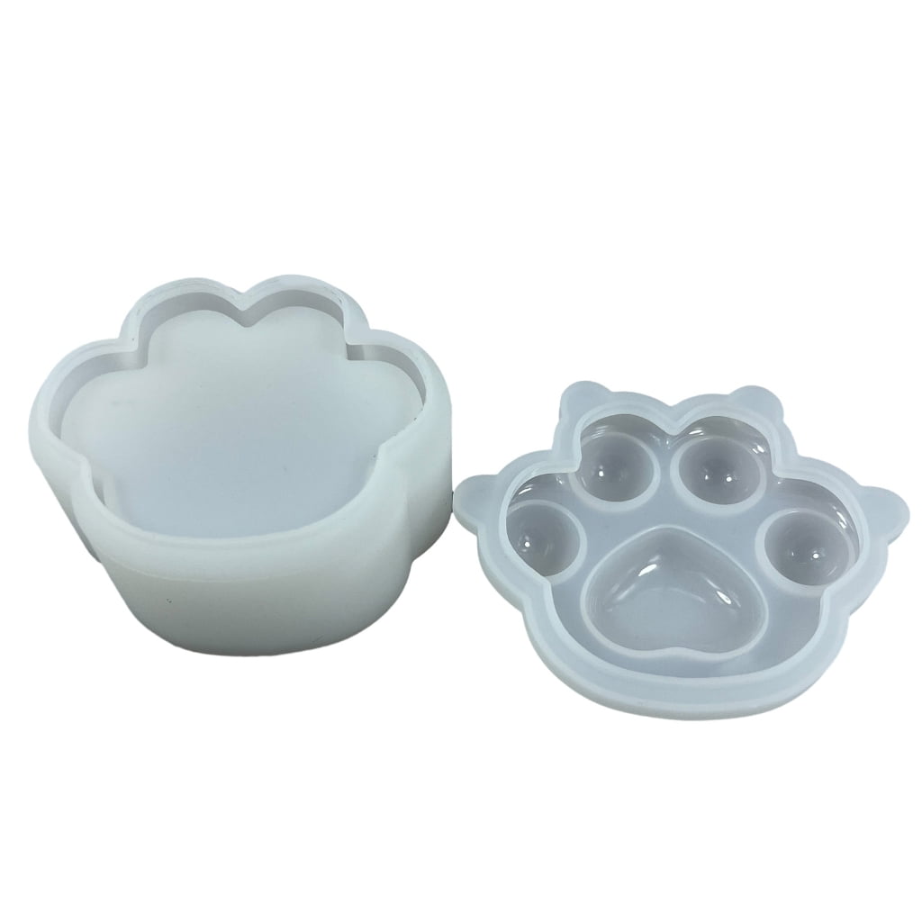 Hukai Non-stick Tigers Paw Container Mold Epoxy Resin Silicone Mold DIY ...