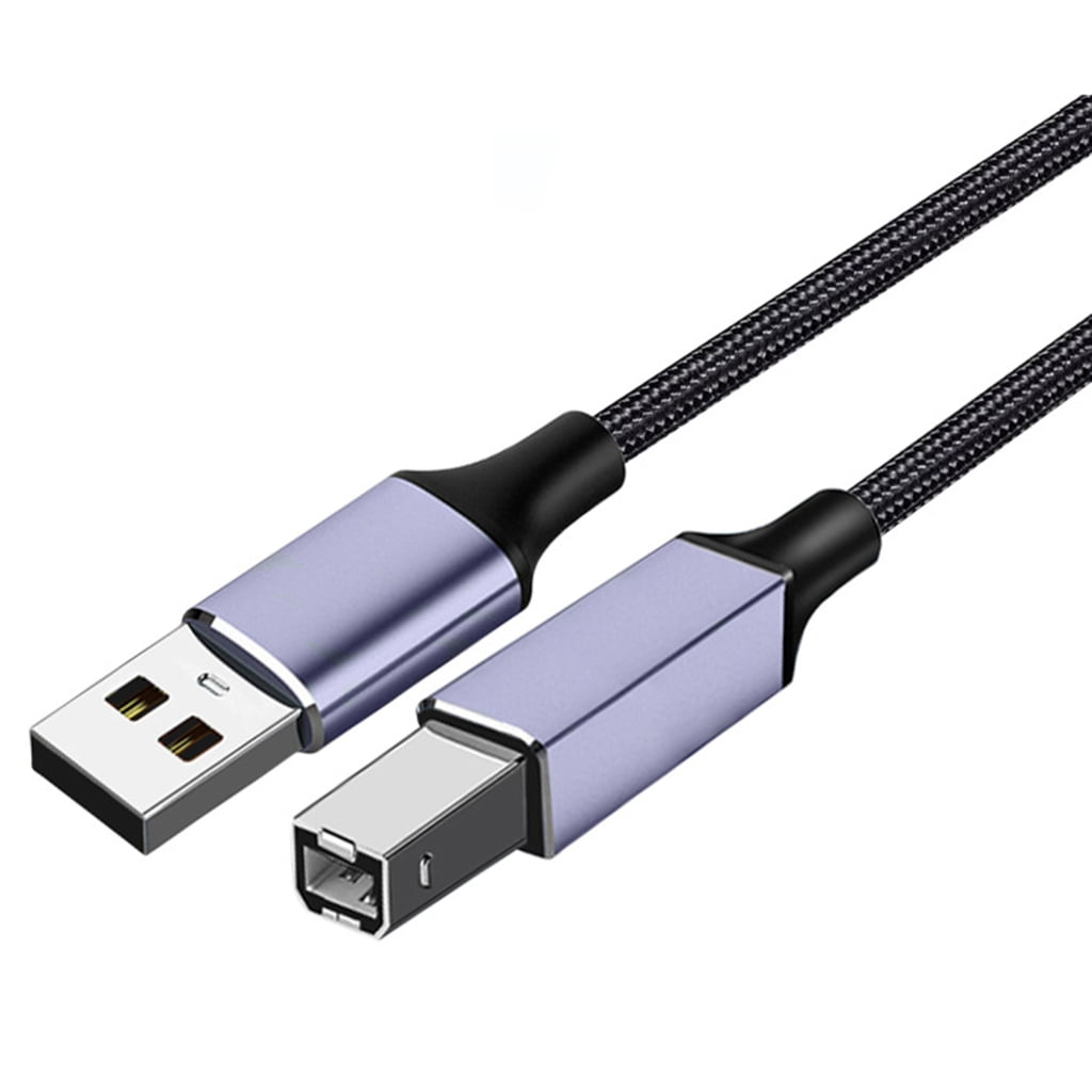 Hukai Nylon Braided USB 2.0 to USB B Printer Cord with Fast Transfer ...