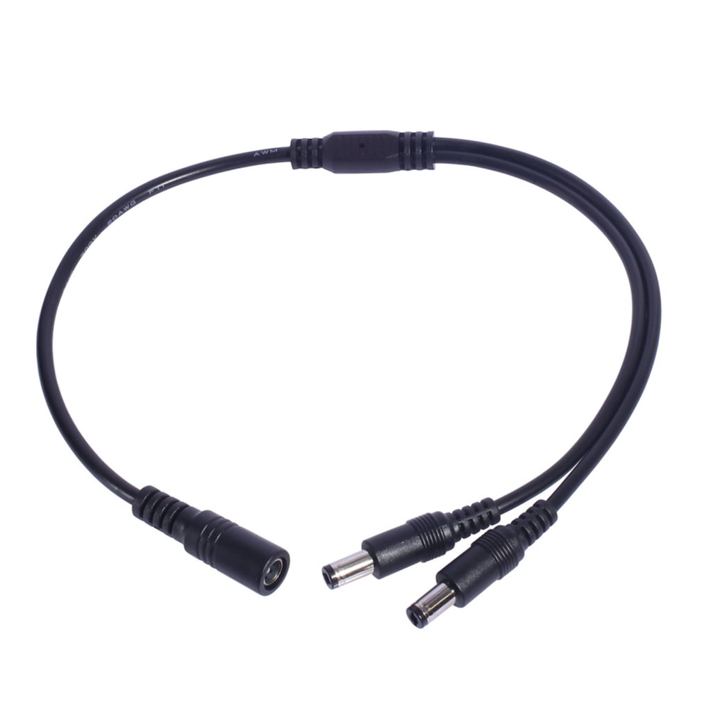 Hukai Power Splitter Cable 5.5x2.1mm 1 to 2 Way Y Adapter for LED Light ...