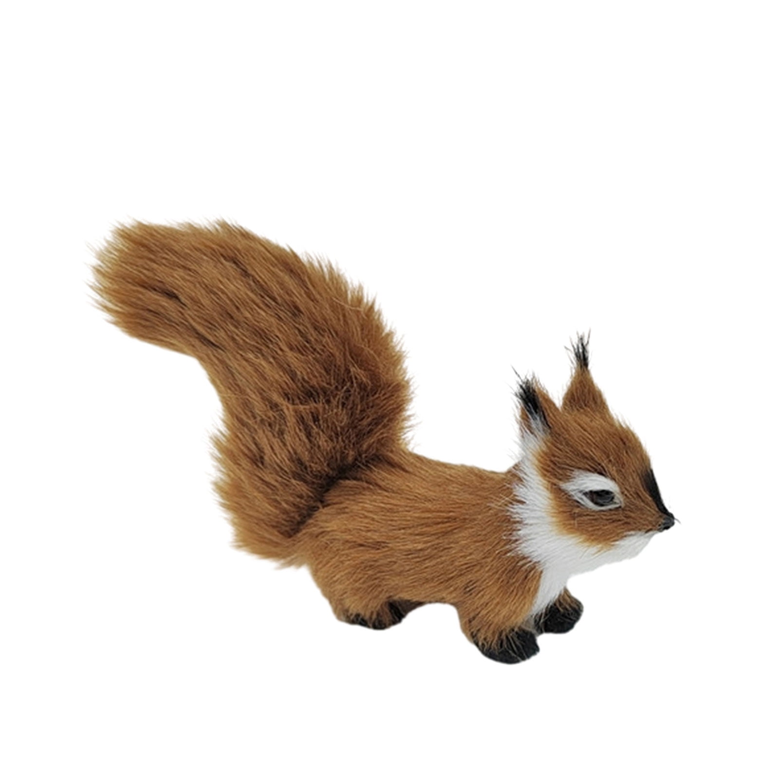 Hukai Realistic Squirrels Figurine Simulated Stuffed Plush Toy Animal ...
