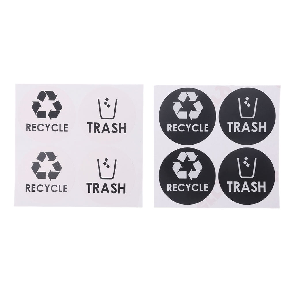 Hukai Recycle Trash Symbol Lettering Sticker for Trash Cans - Walmart.com