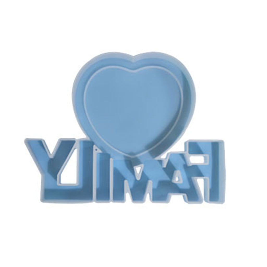 Hukai Resin Photo Frame Molds Love Home Family Silicone Mold for DIY ...