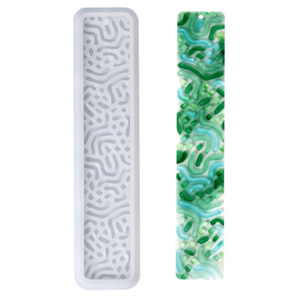 Hukai Reusable Silicone Casting Mould Leaf Claw Feathers Maze Bookmark ...