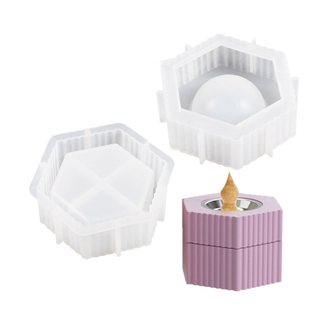 Hukai Round/Heart Box Silicone Mold Incenses Burners Storage Box DIY ...