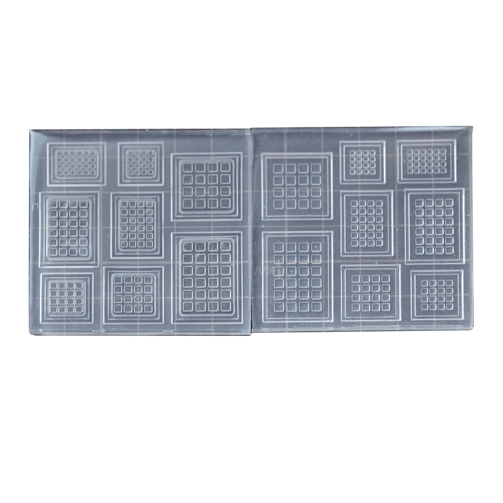 Hukai Set of 2pcs Mini Silicone Waffle Cookie Mold Candy Mould Cake ...