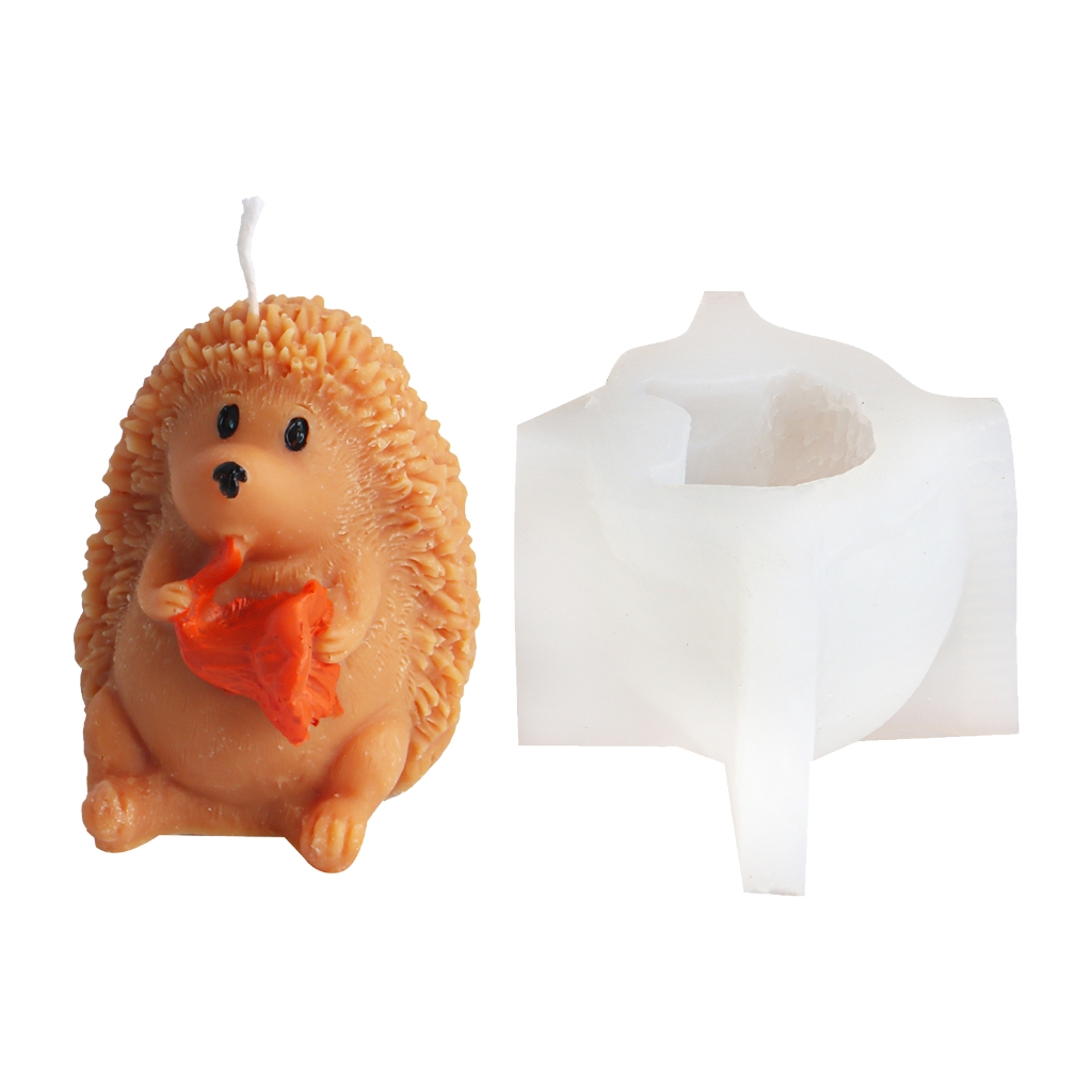 Hukai Silicone Hedgehog Candle Molds Soap Making Molds Silicone Candle ...