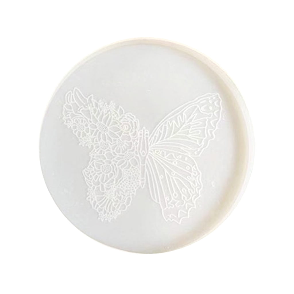 Hukai Silicone Molds for Making Coasters Round Epoxy Resin Tray Molds ...