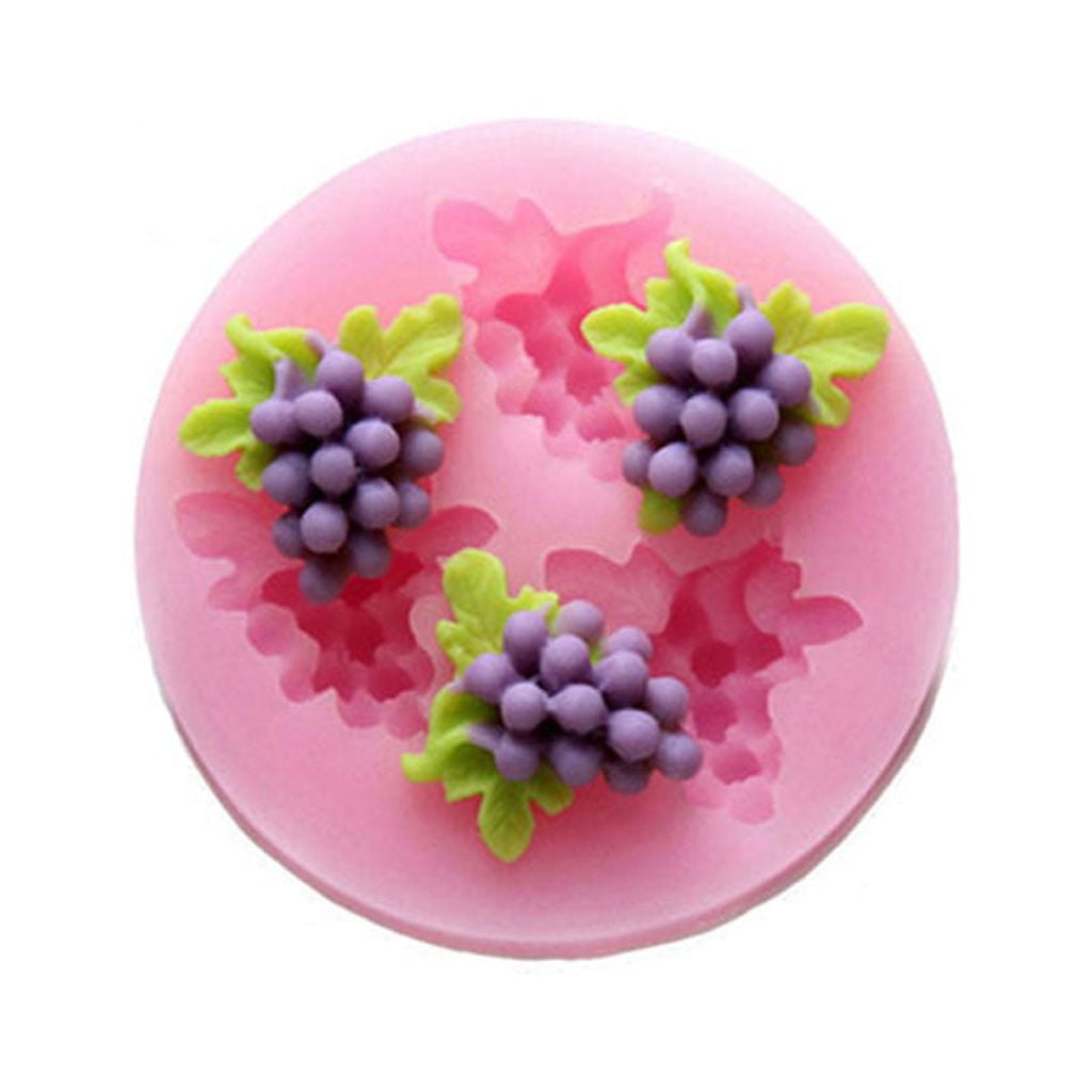 Hukai Stereo Fruit Shape Silicone Mold Grapes Shaped Molds Casting Mold ...