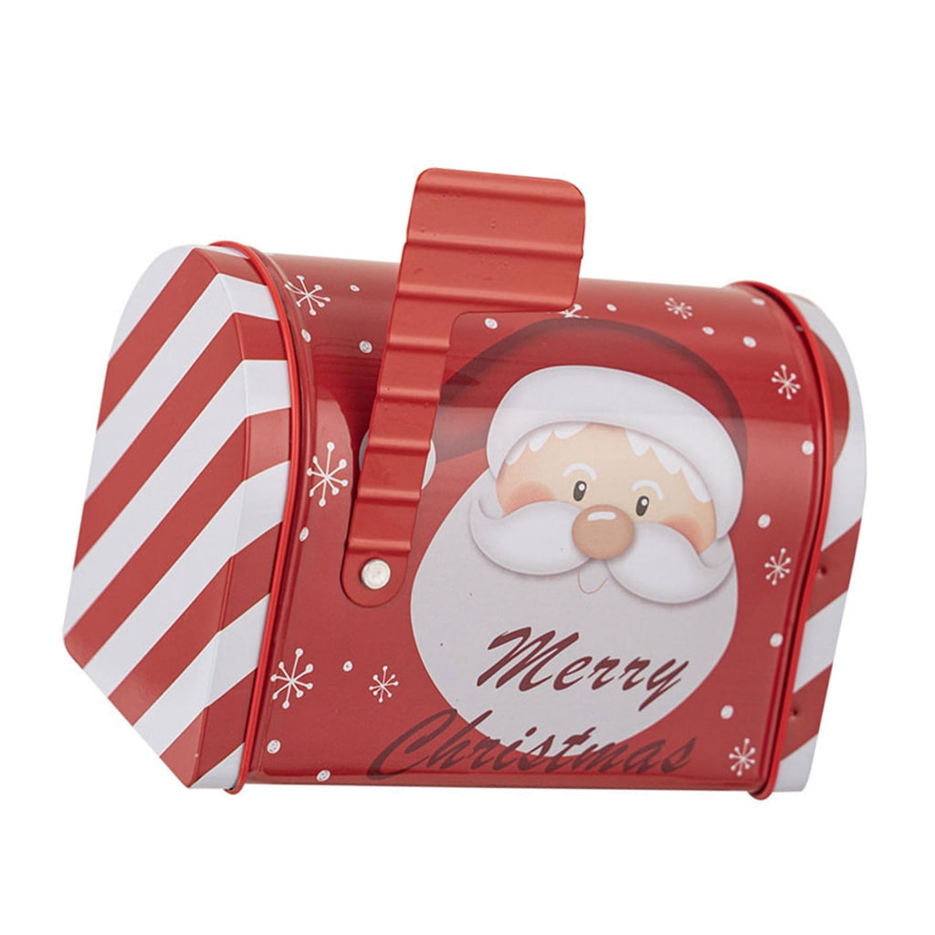 Hukai Tinplate Mailbox Shaped Candy Box Metal Small Decorative Cookie ...