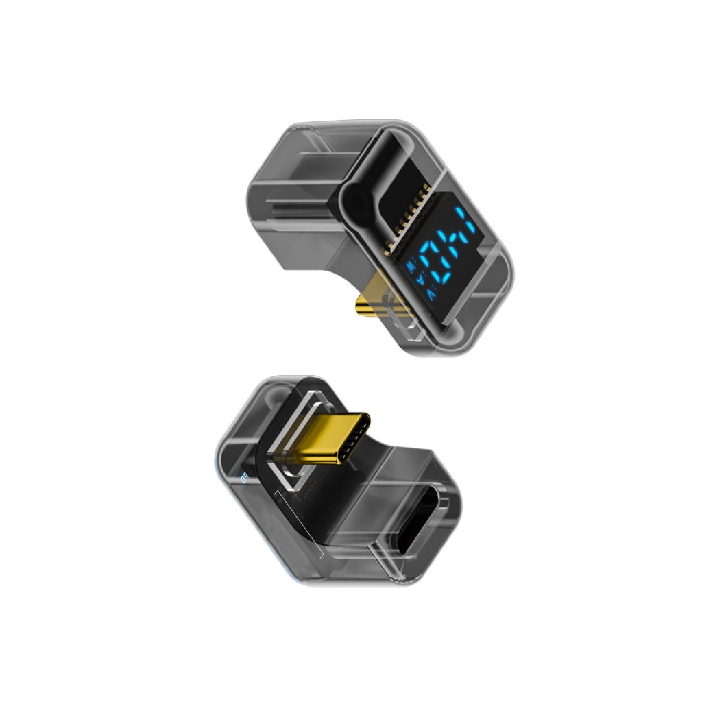 Hukai USB Type C 180Degree Elbow Adapter USB C Adapter Digital Display ...