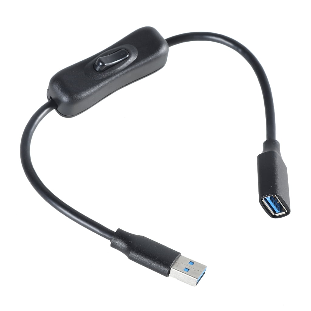 Hukai USB3.0 Extension Cable Wire with Power Button, High Speed Data ...