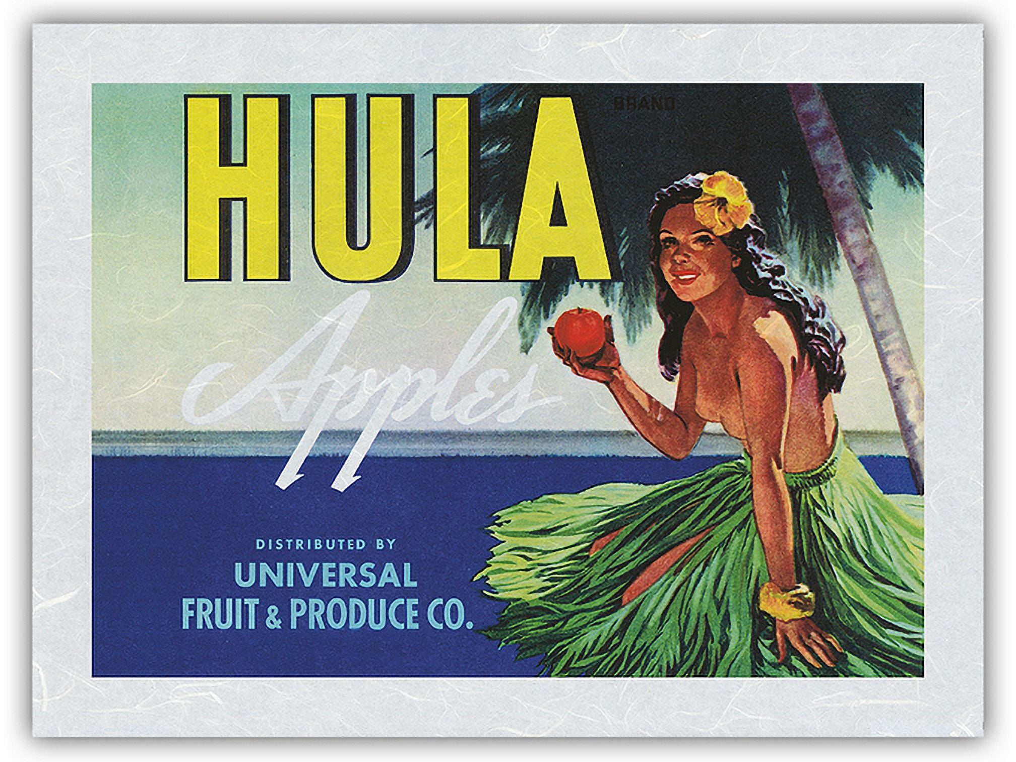 Hula Brand Apples - Hawaiian Hula Girl - Universal Fruit and Produce Co ...
