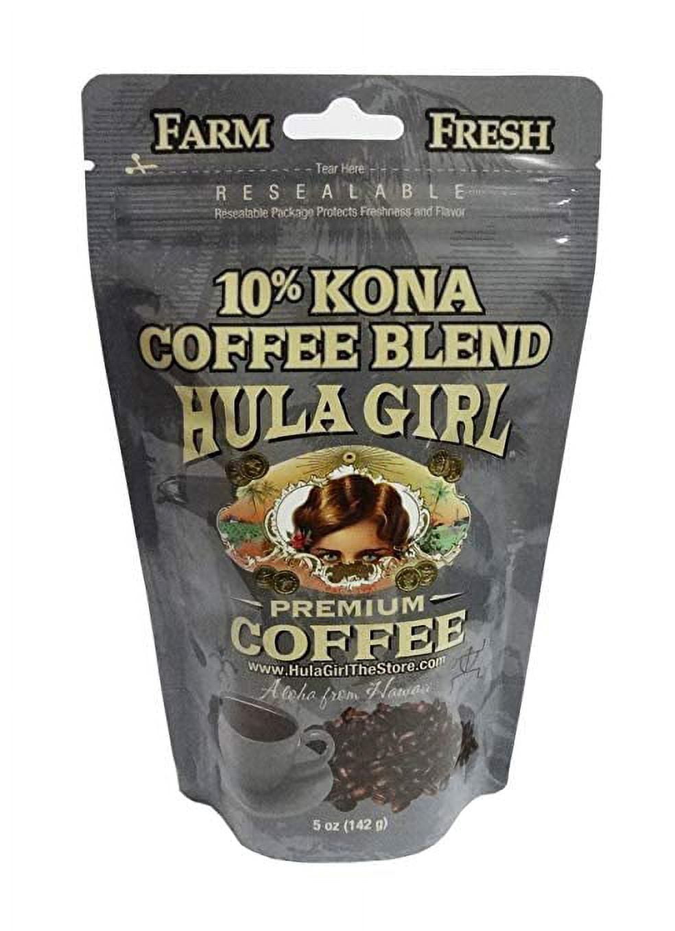 Hula Girl 10% Hawaiian Coffee Blend 5oz Bag - Walmart Business Supplies