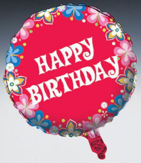 Hula Girl 18 inch Mylar Happy Birthday Balloon. - Walmart.com