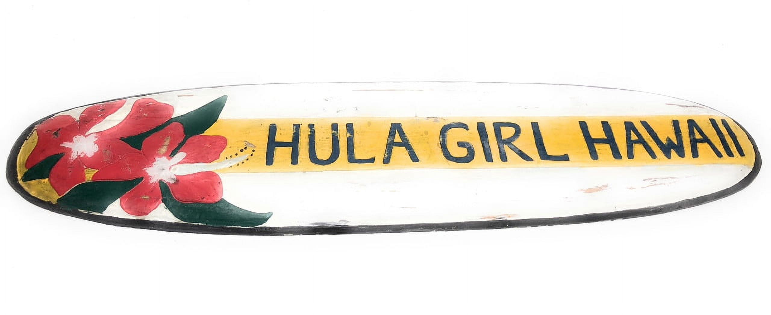 Hula Girl Hawaii Surf Sign 40" - Rustic Surfing Decor | #bds12057100 ...