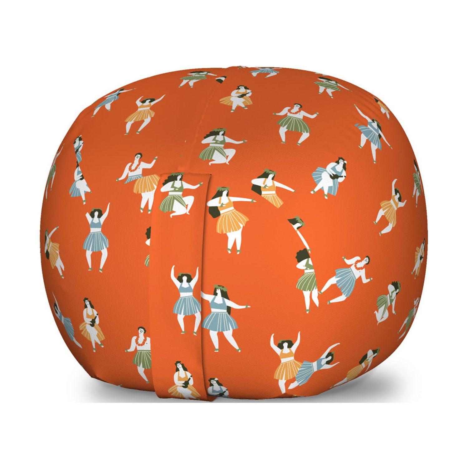 Hula Girl Storage Toy Bag Chair, Girls Playing Ukulele and Dancing Hula ...