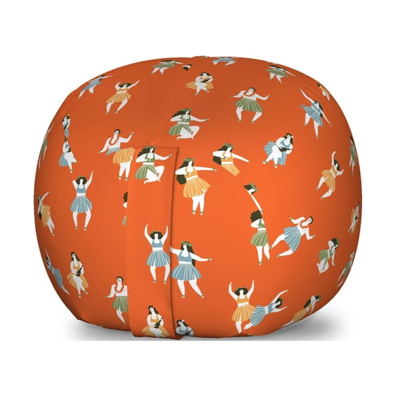 Hula Girl Storage Toy Bag Chair, Girls Playing Ukulele and Dancing Hula ...