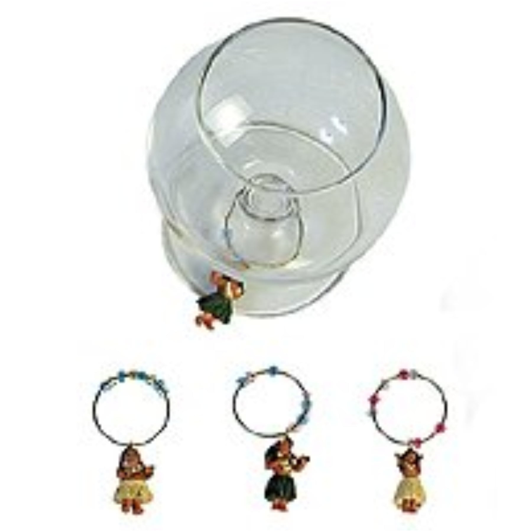 Hula Girl Wine Marker Set of 4 - Walmart.com