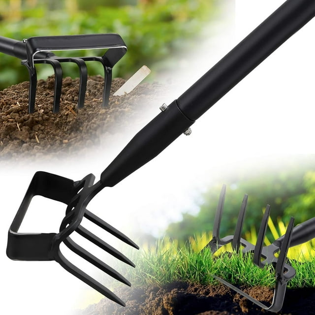 Hula Hoe Garden Tool - 2 in 1 Stirrup Action Hoe & Rake,Heavy Duty ...
