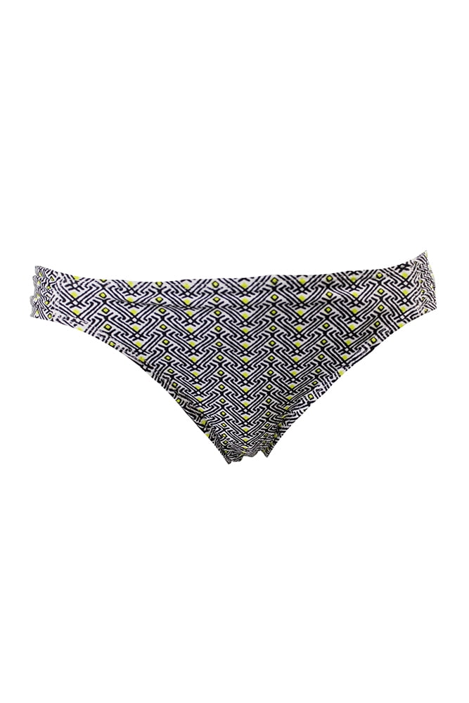 Hula Honey Black Yellow Sling Shot Tab Side Hipster Bikini Bottom M ...